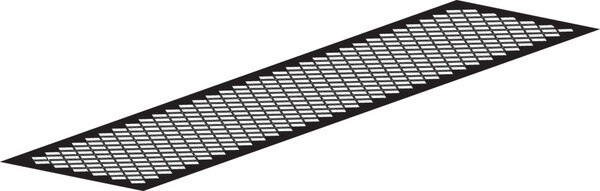 Gutter Guard 6"x 4' Black Galv.